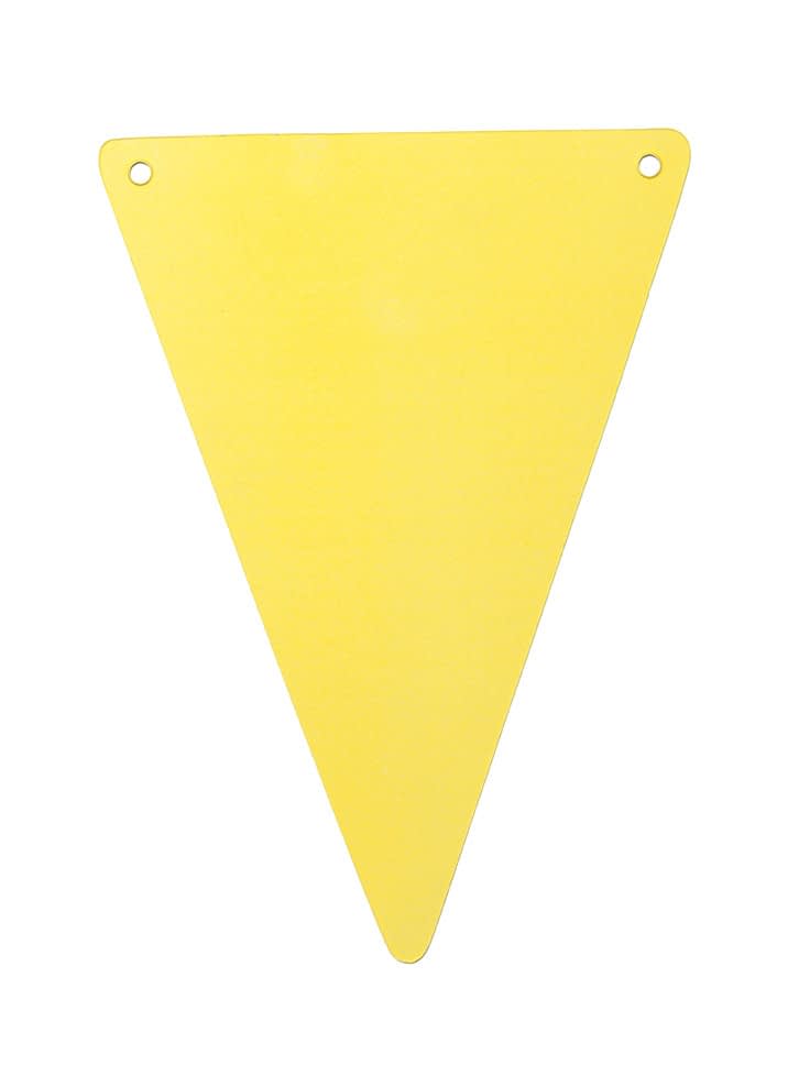 5 gelbe Wimpel aus Pappe zum Selbermachen | Personage.ch