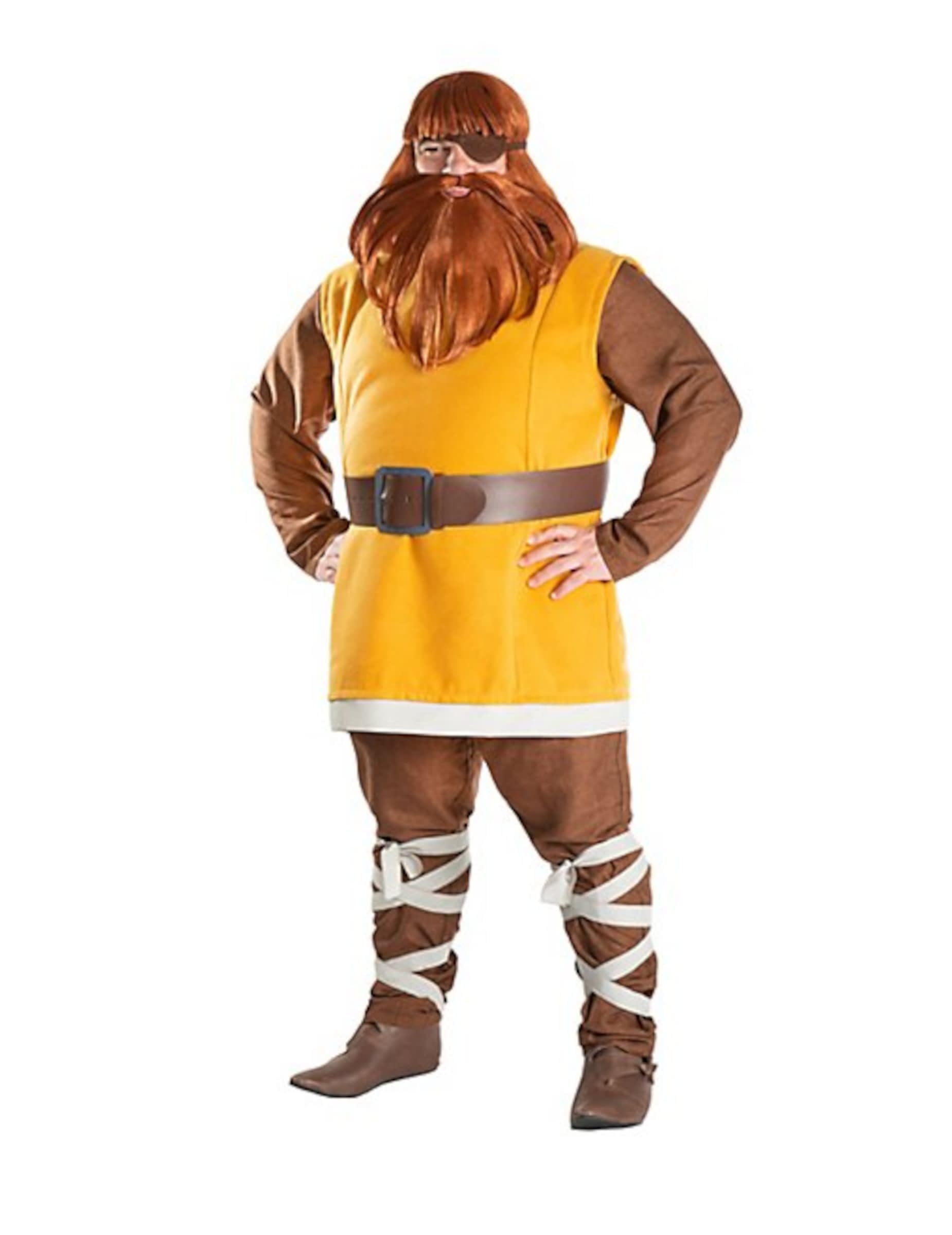 Halvar™-Kostüm für Herren Cartoon-Verkleidung Fasching gelb-braun-weiß ...